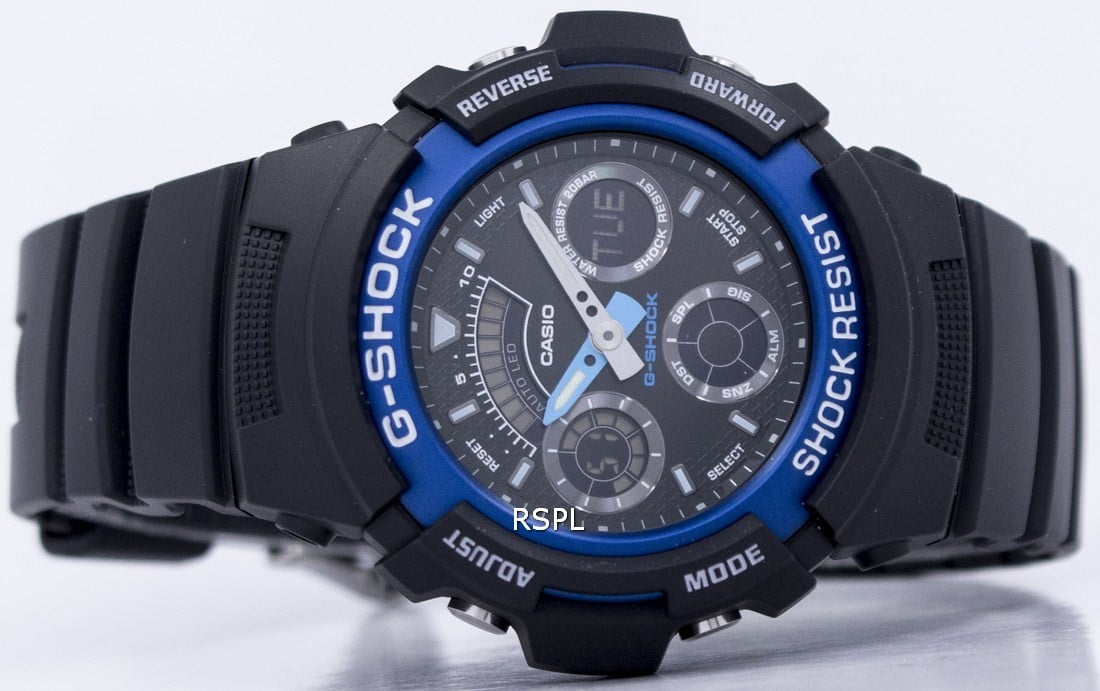 Đồng Hồ Nam Casio AW-591-2ADR Dây Cao Su Mặt Tròn Pin Quartz