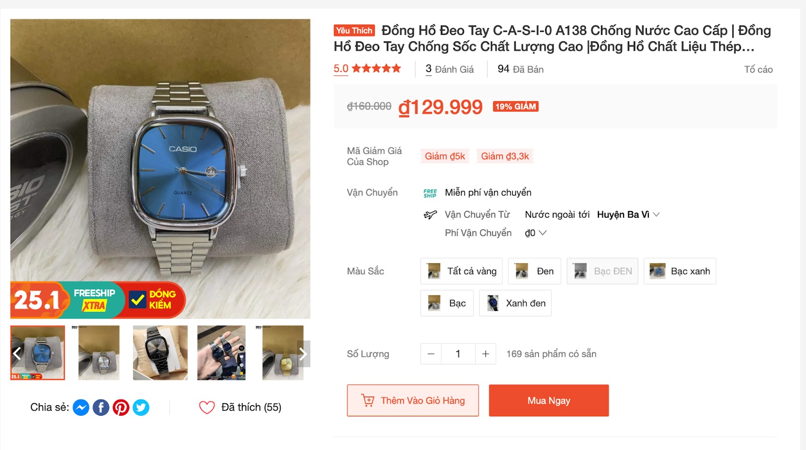 Thực hư đồng hồ Casio A138 chính hãng giá cực rẻ?