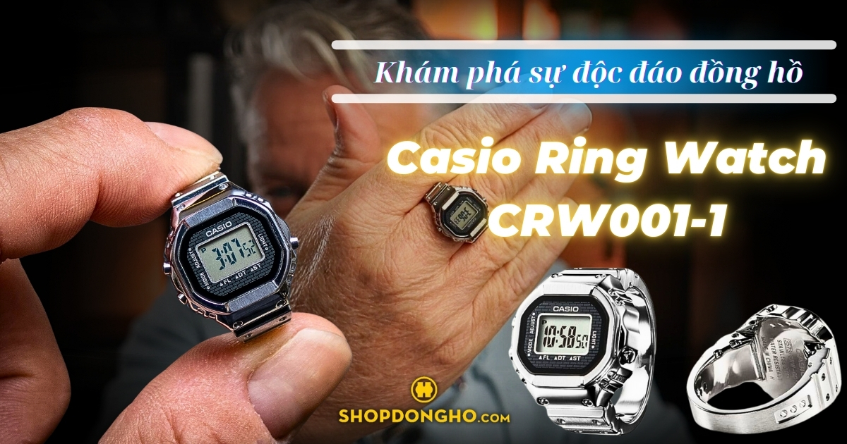 Khám phá chi tiết đồng hồ nhẫn Casio Ring Watch CRW001-1